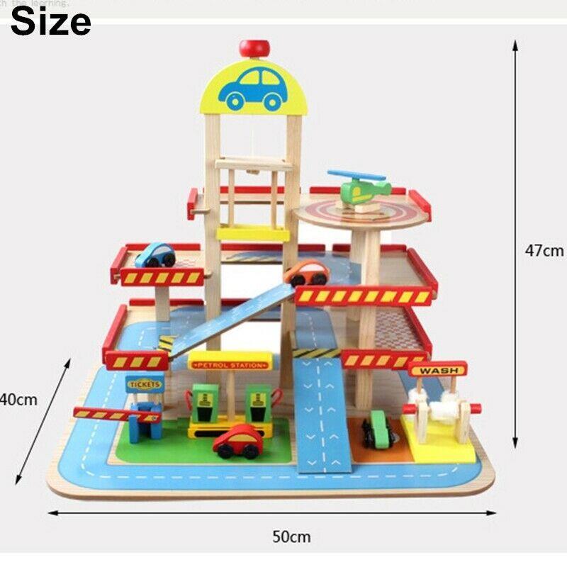 Wooden Car Garage Toy Car Park Car Ramp Car Parking Garage Playset wooden-car-garage-toy-car-park-car-ramp-car-parking-garage-playset