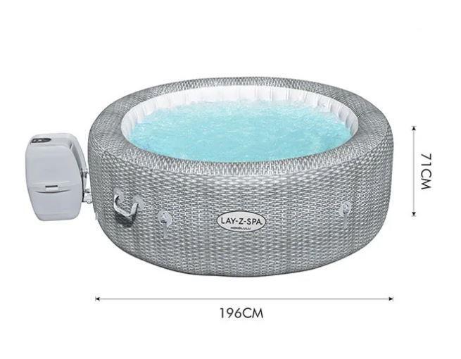 Bestway Inflatable Spa Pool Portable Lay-Z Spa Hot Tub AirJet Bath 1 ...