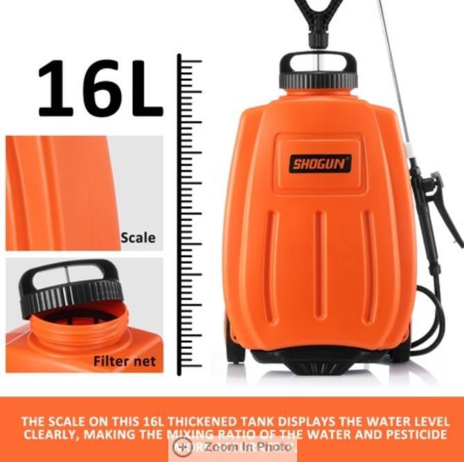 Shogun 16L Electric Backpack Weed Sprayer 12V Garden Farm Spray Pump ...