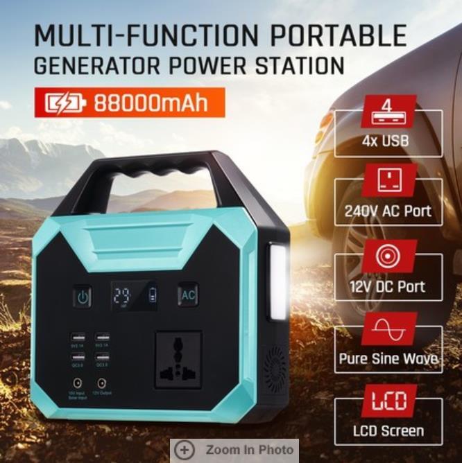 DASHOTO 88000mAh Portable Generator Charging Power Station Camping ...