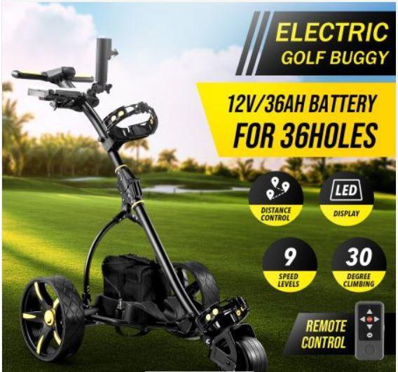 RETURNs Electric Golf Trolley Cart Foldable Golf Buggy Remote Control ...
