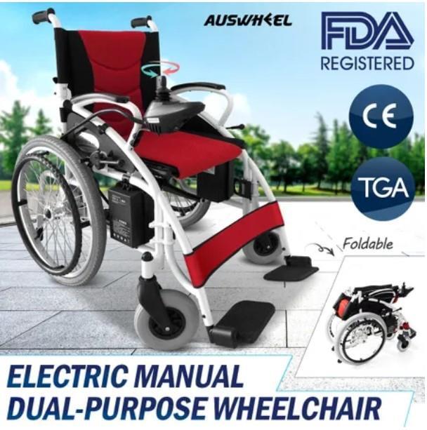 Electric Powered Wheelchair Self-propelled Manual Wheelchair Foldable ...
