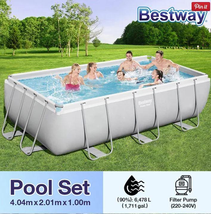 Bestway Swimming Pool Portable Round Above Ground Pool Set w/Pump 4 ...