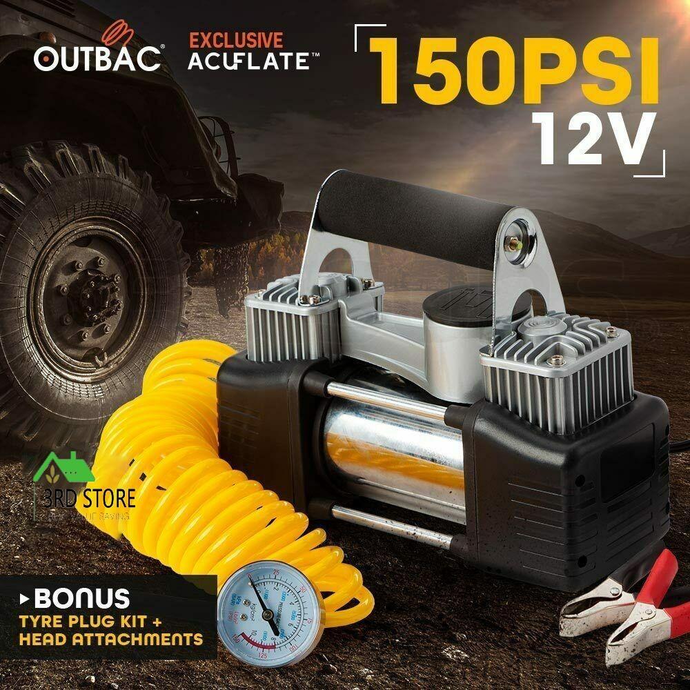 OUTBAC 12v Car Air Compressor 150PSI Tyre Deflator 4WD Portable ...