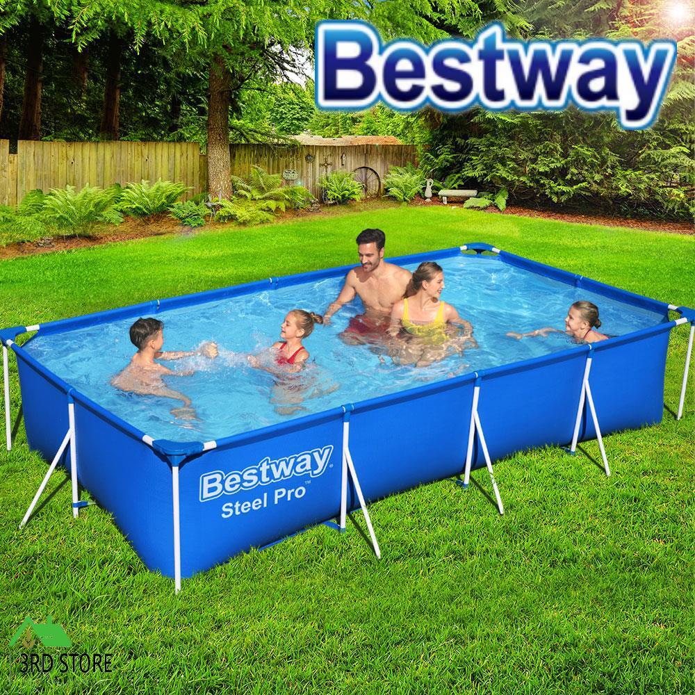 Bestway Above Ground Frame Swimming Pool Heavy Duty Steel Pro Pools 4x2 ...