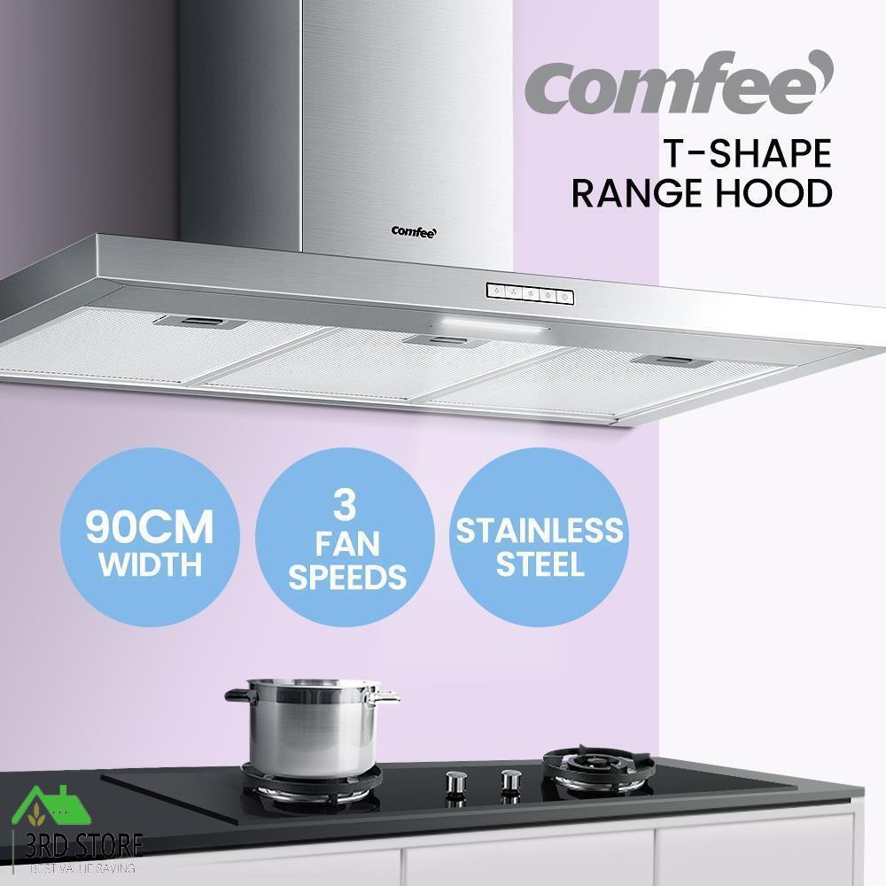 Comfee Rangehood 900mm 90cm Range Hood Stainless Steel Kitchen Canopy ...
