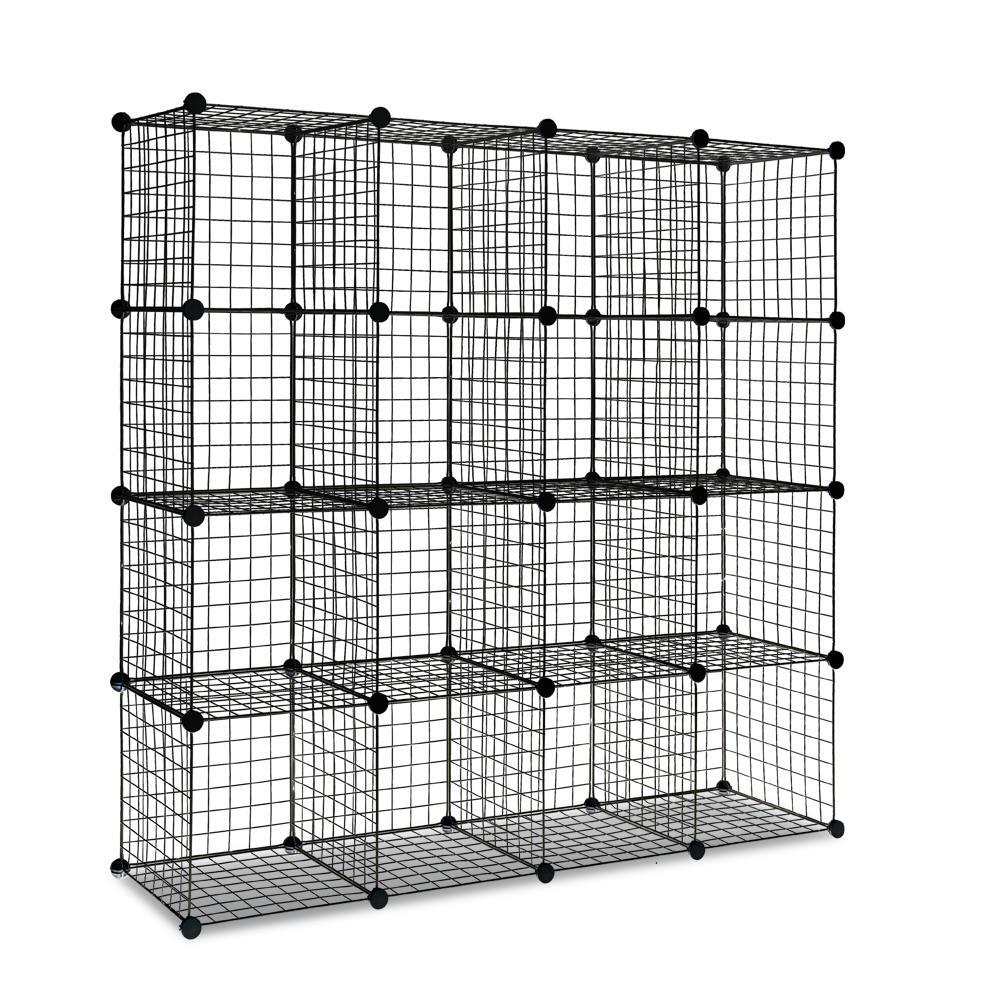 Cube Storage Cabinet Display Shelf DIY Wire Rack Bookcase Toy 16 ...
