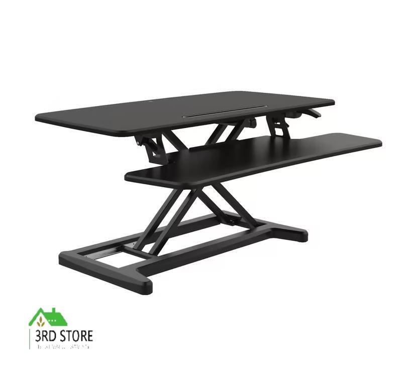 Ergolux DuoPro Height Adjustable Sit Stand Desk Riser Small Black Ergolux DuoPro Height Adjustable Sit Stand Desk Riser Small Black