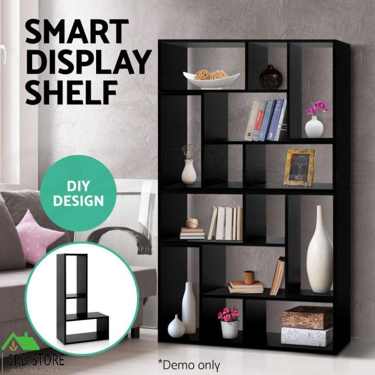 Artiss Display Shelf Bookshelf L Shape Cube Side Table Cabinet Storage ...