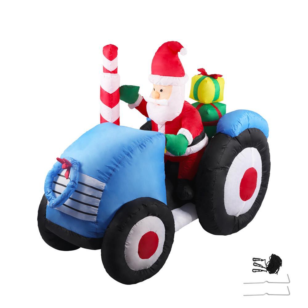RETURNs Santaco Inflatable Christmas Decor Tractor Santa 1.4M LED ...