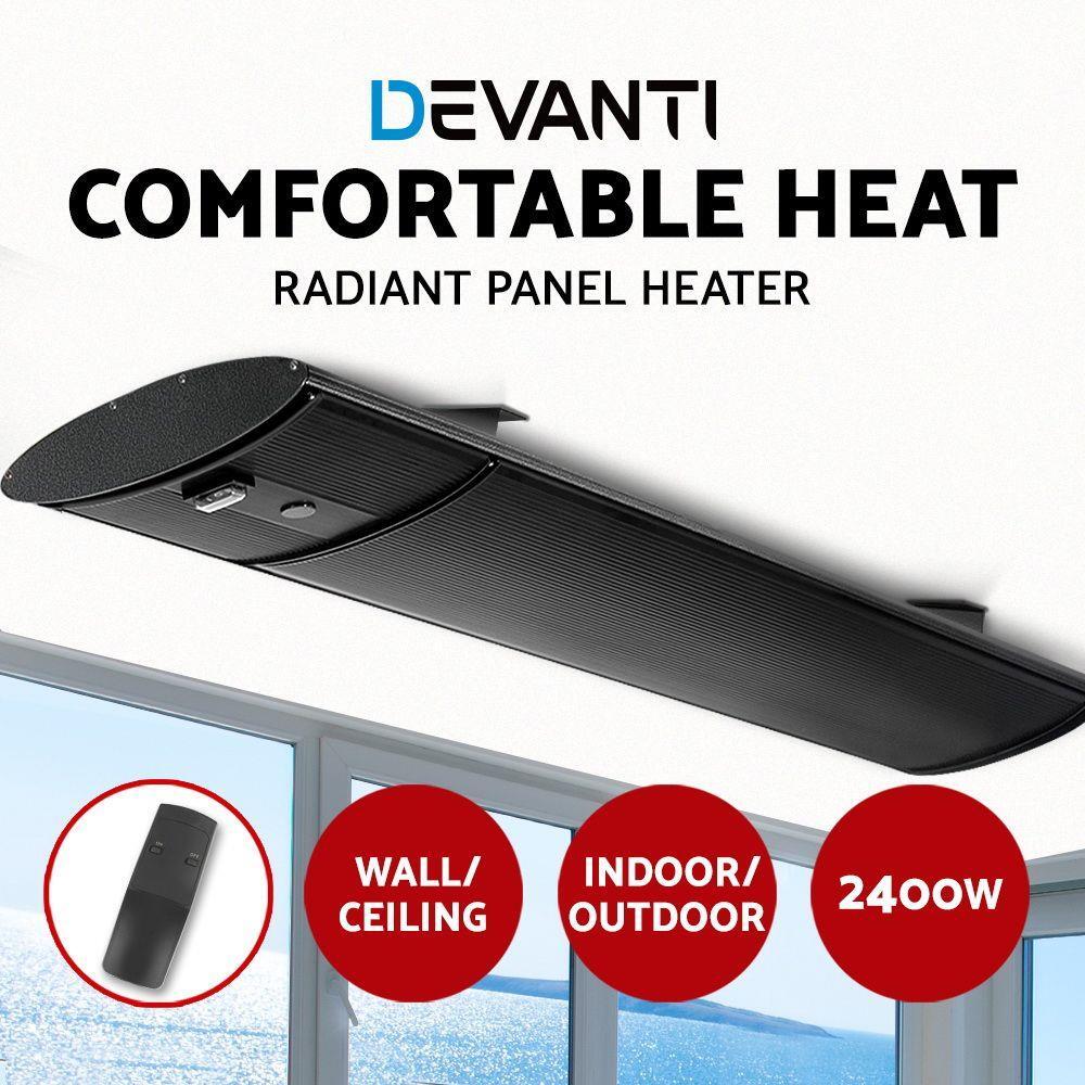 Devanti Electric Infrared Radiant Strip Heater Panel Outdoor Remote ...