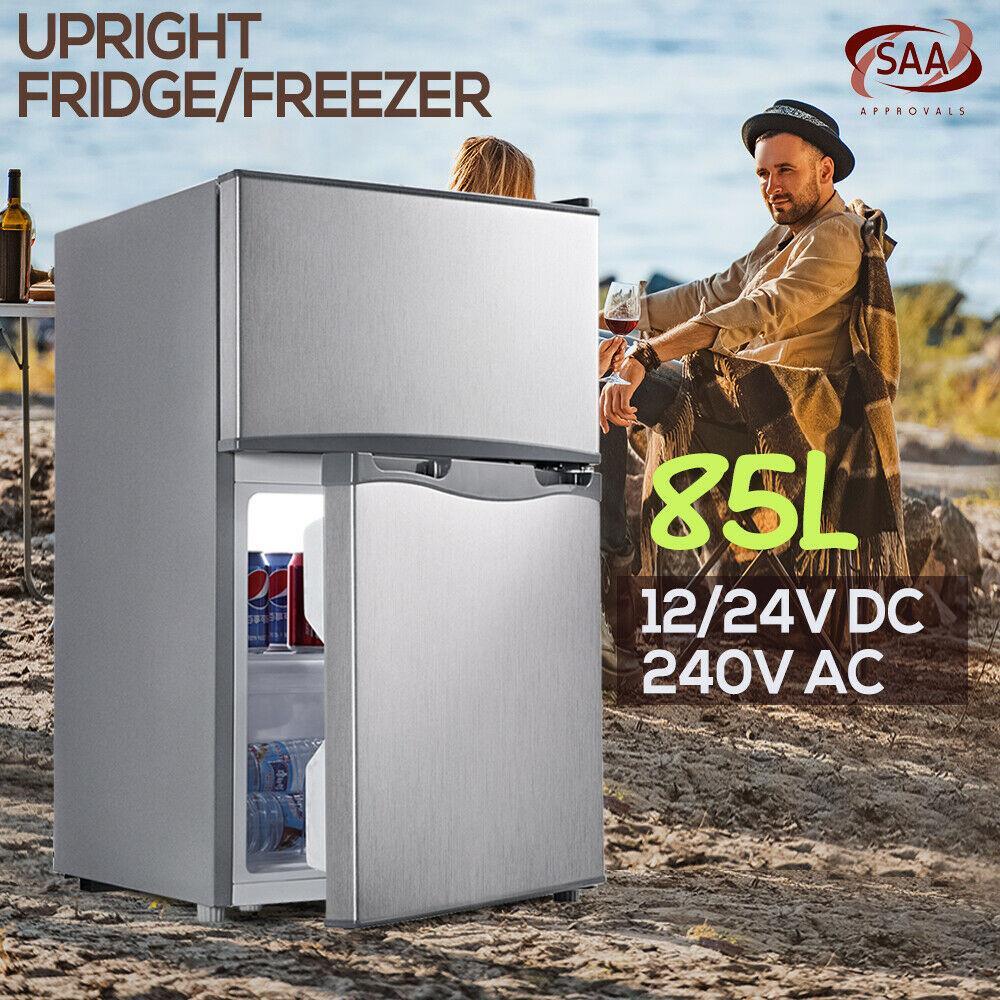 85L Portable Bar Fridge Freezer Cooler 12V/24V/240V Camping Caravan