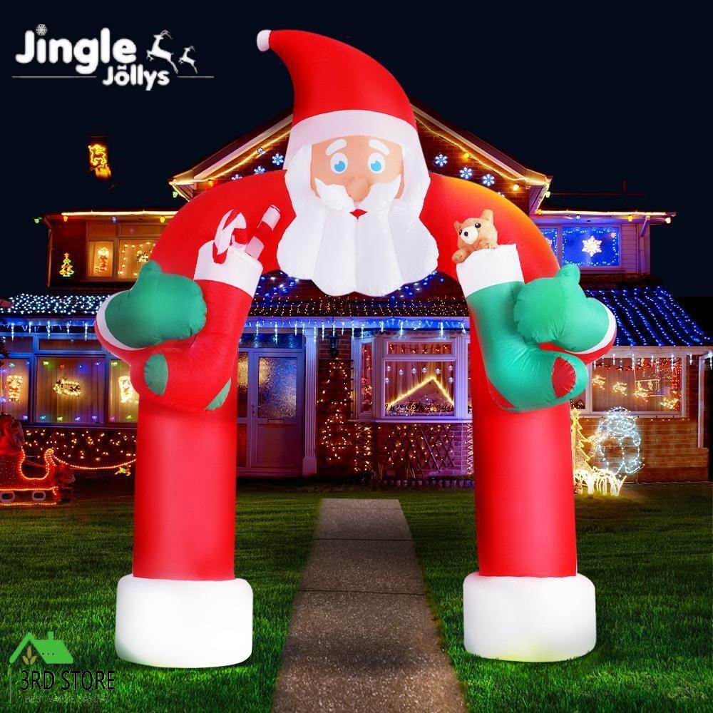 Jingle Jollys Christmas Inflatable Santa Archway 2.3M Outdoor ...